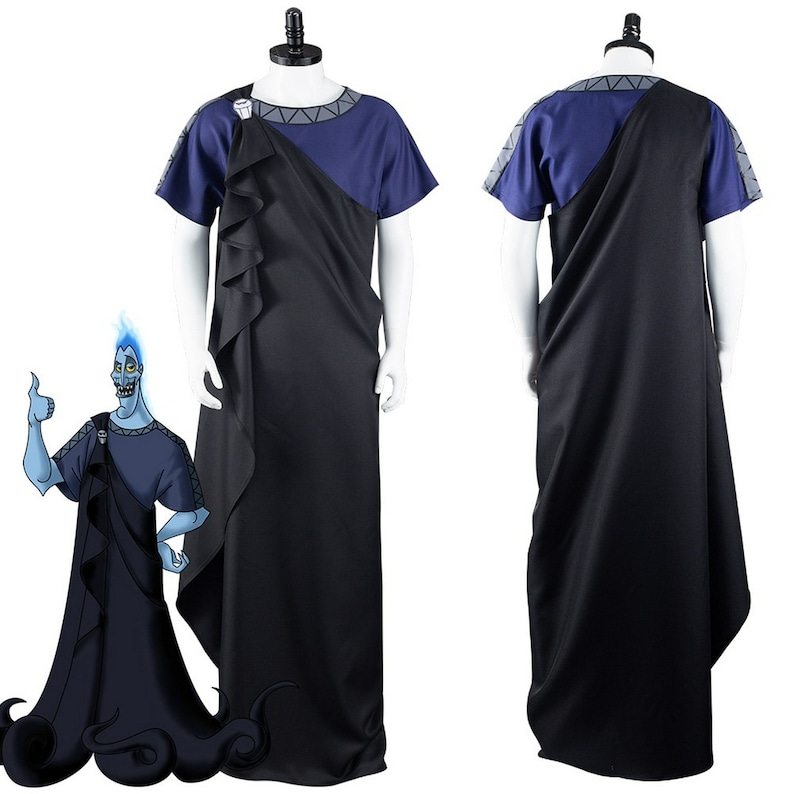 Hercules Hades Cosplay Costume Dress Black Blue Flame Hercules - Etsy