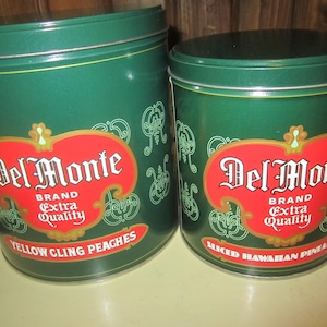 Vintage Canister Set Del Monte Brand Canister Metal Canisters SALE - Etsy