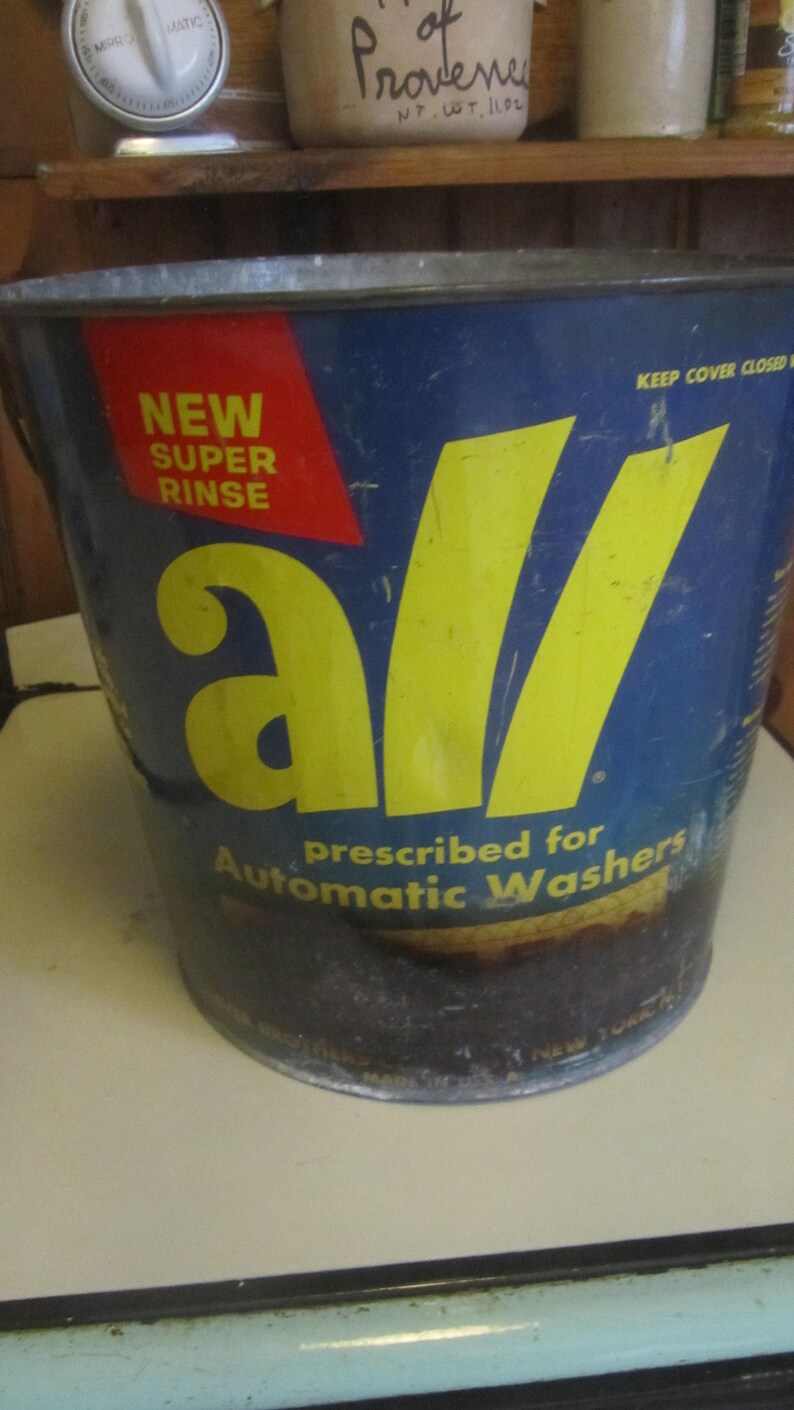 Vintage Laundry Detergent Bucket All Detergent Galvanized - Etsy