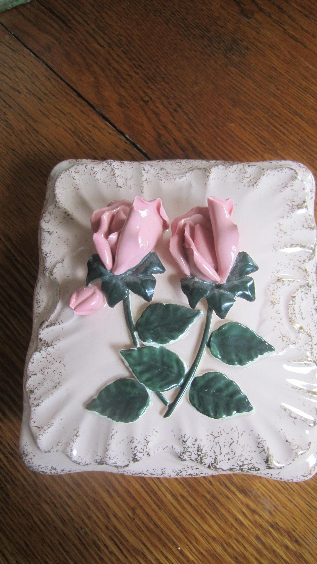 Lefton Covered Dish Lefton Roses Pink Dish With Roses Lefton Trinket ...