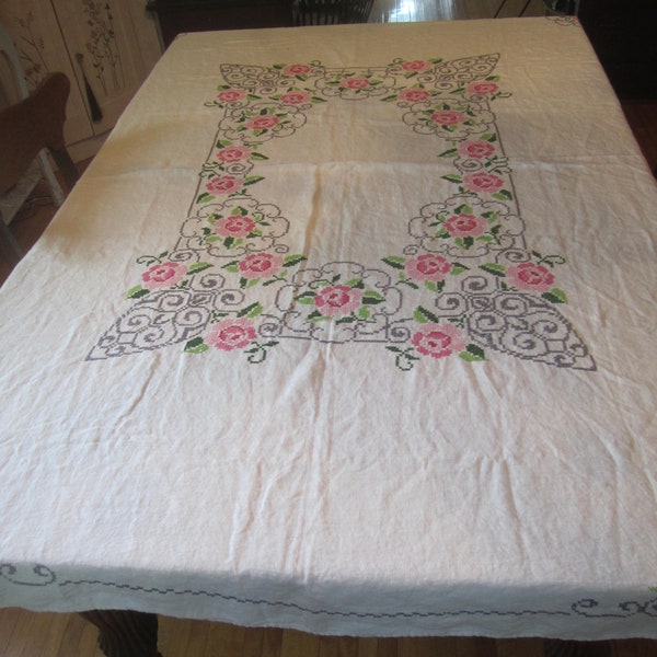 Embroidered Tablecloth - Etsy