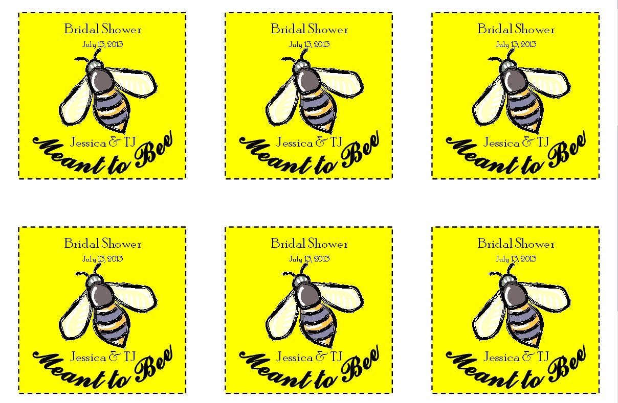 Digital File Bee Themed Tag Meant to Bee Bride to Bee - Etsy