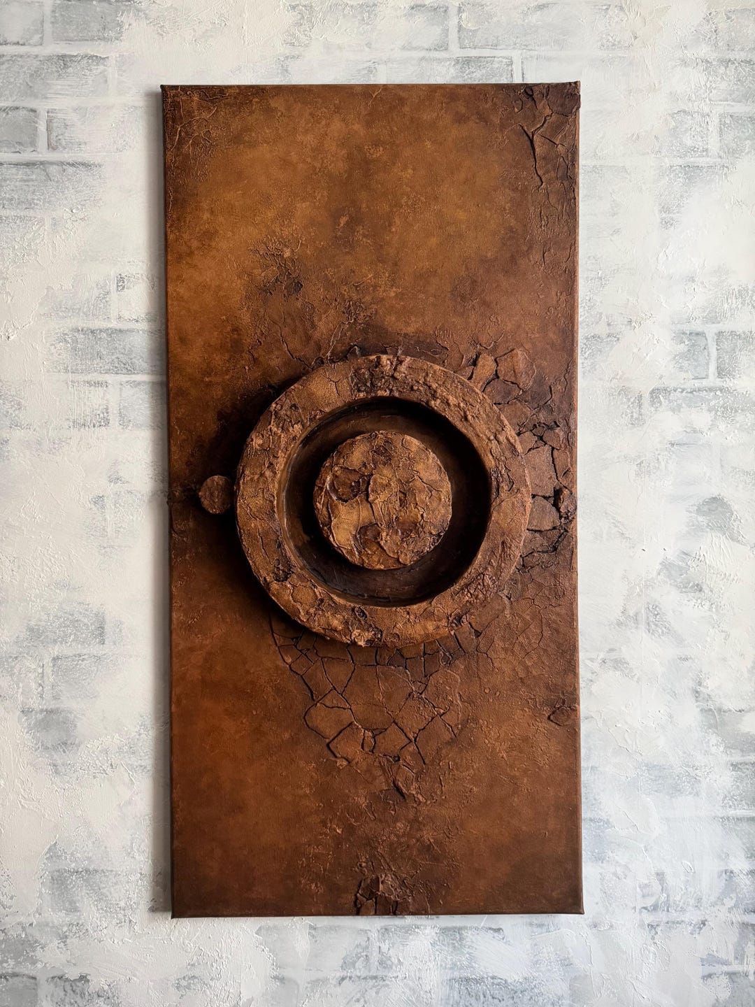 3D Minimalist Plaster Abstract Wall Art, Modern Textured Canvas ...