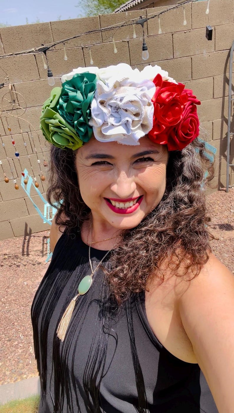 Headband: México Style Rose Floral Crown - Etsy