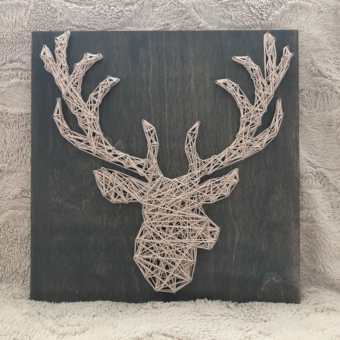 Deer Head String Art Pattern and DIY Instructions Instant Down | Etsy