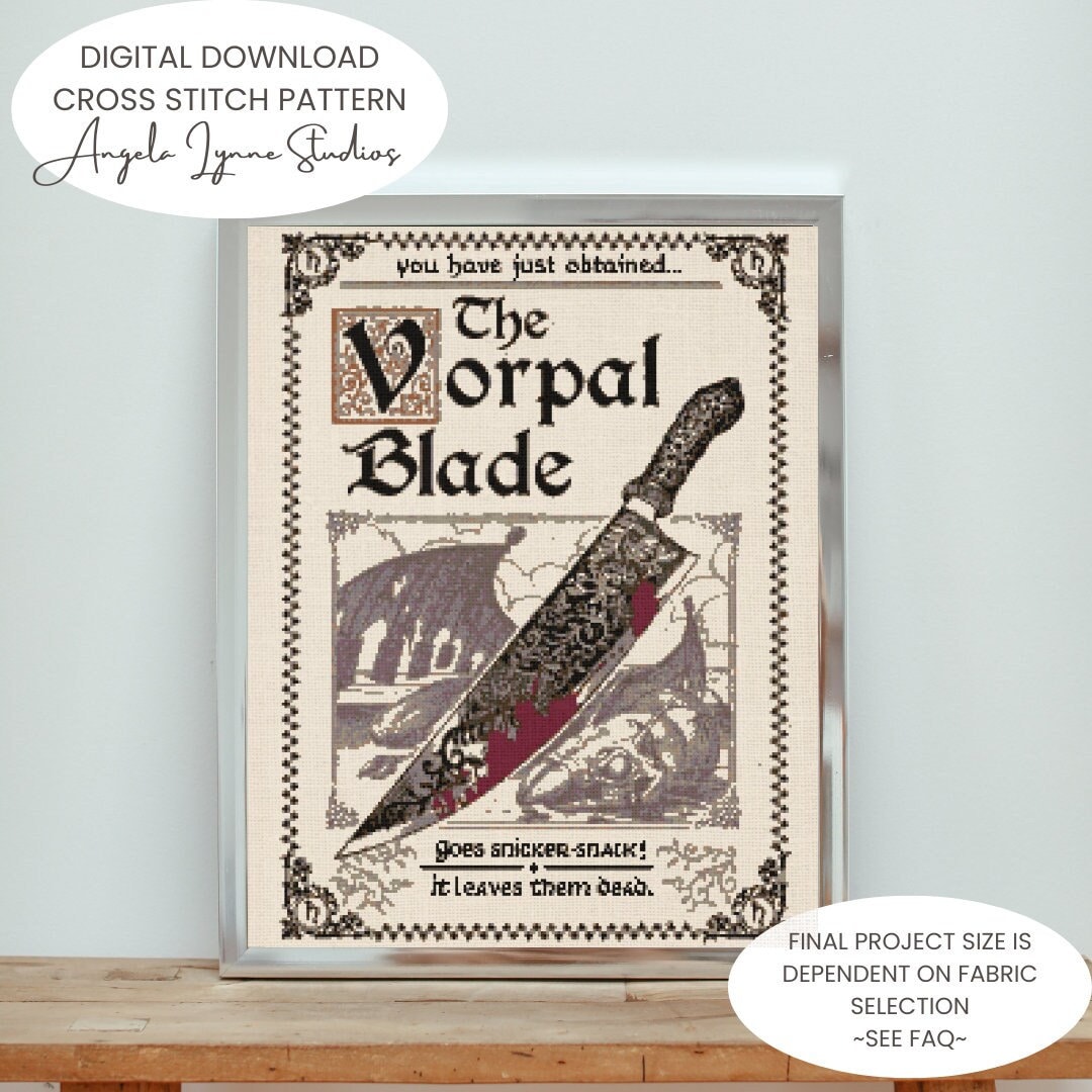 Cross Stitch Pattern - Alice Madness Returns - Vorpal Blade - Etsy