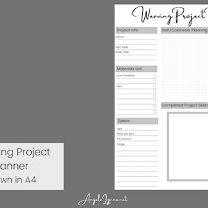 The Weaver's Planner - 18 Printable Pages/planner Inserts - Instant ...