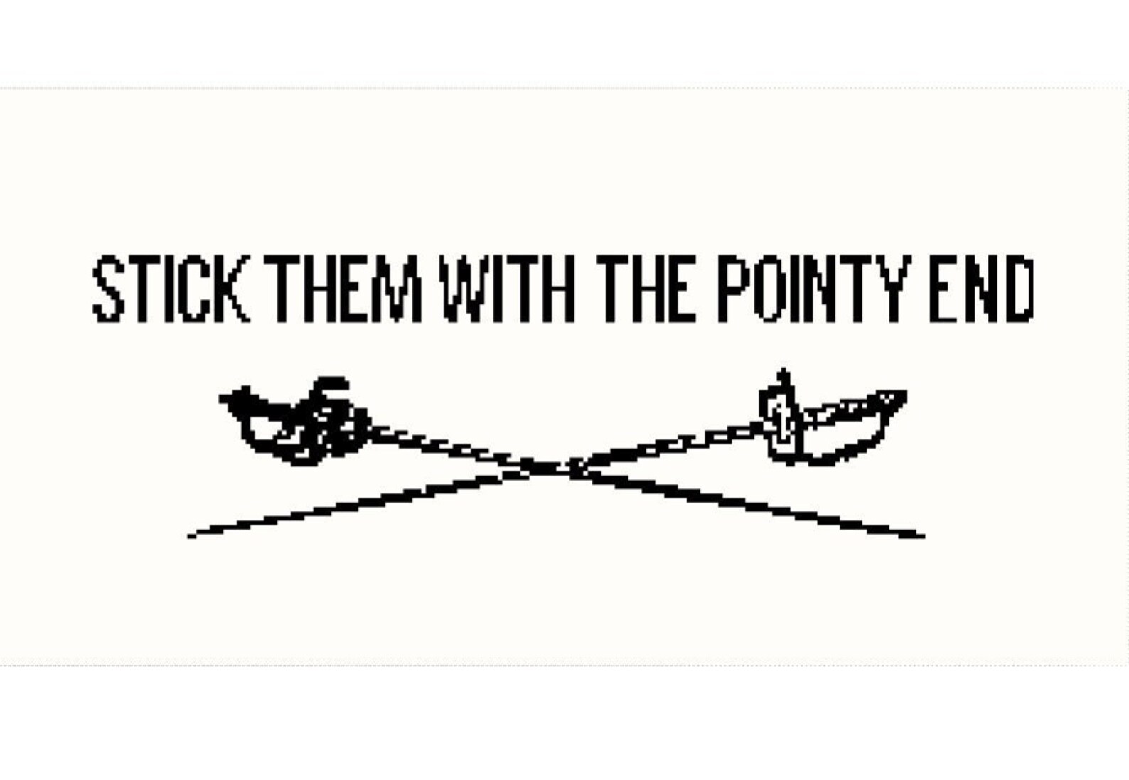 Cross Stitch Pattern Stick Them With the Pointy End - Etsy