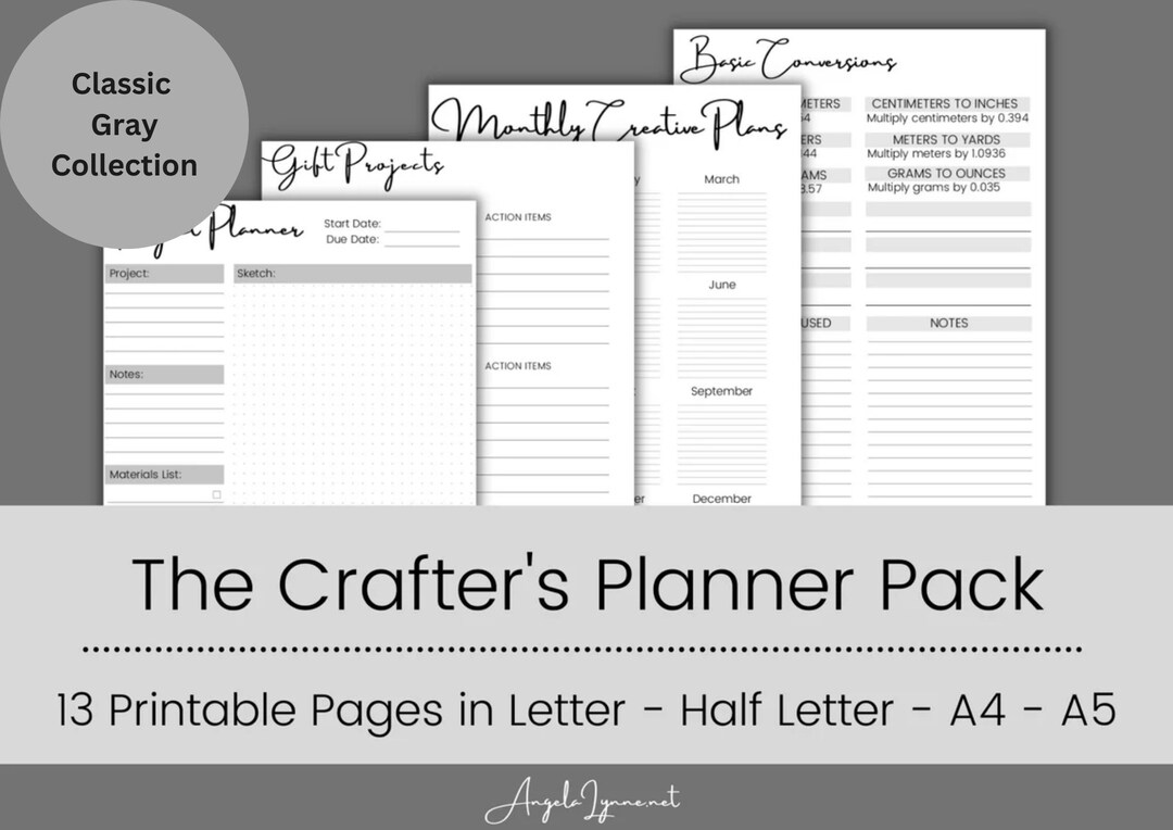 Crafter's Planner: 13 Printable Project Pages (PDF Download) - Etsy