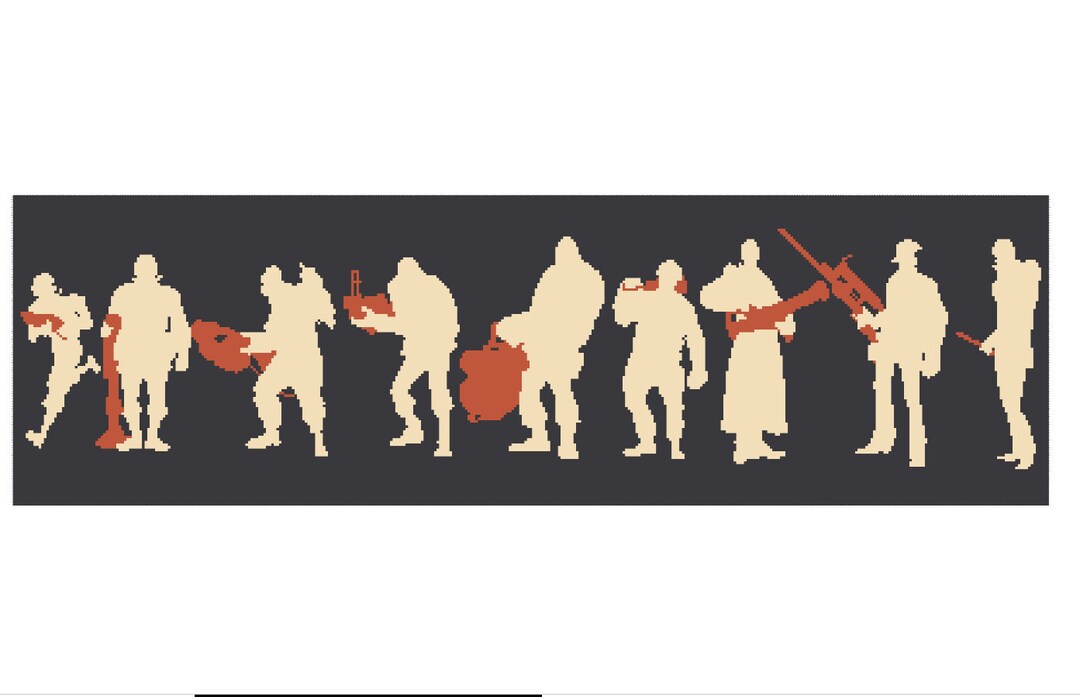 Cross Stitch Pattern Team Fortress 2 TF2 - Etsy