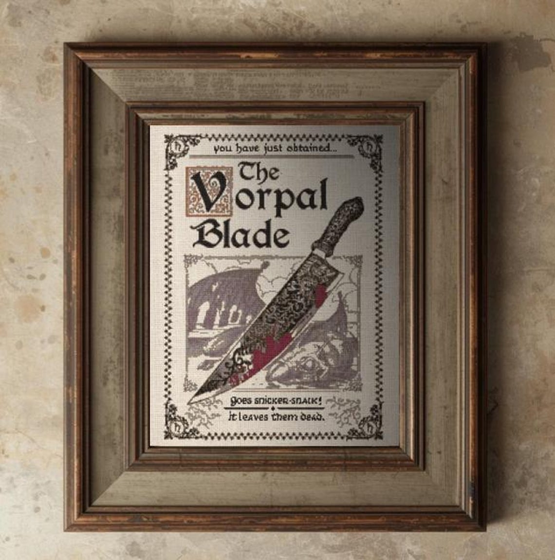 Cross Stitch Pattern - Alice Madness Returns - Vorpal Blade - Etsy