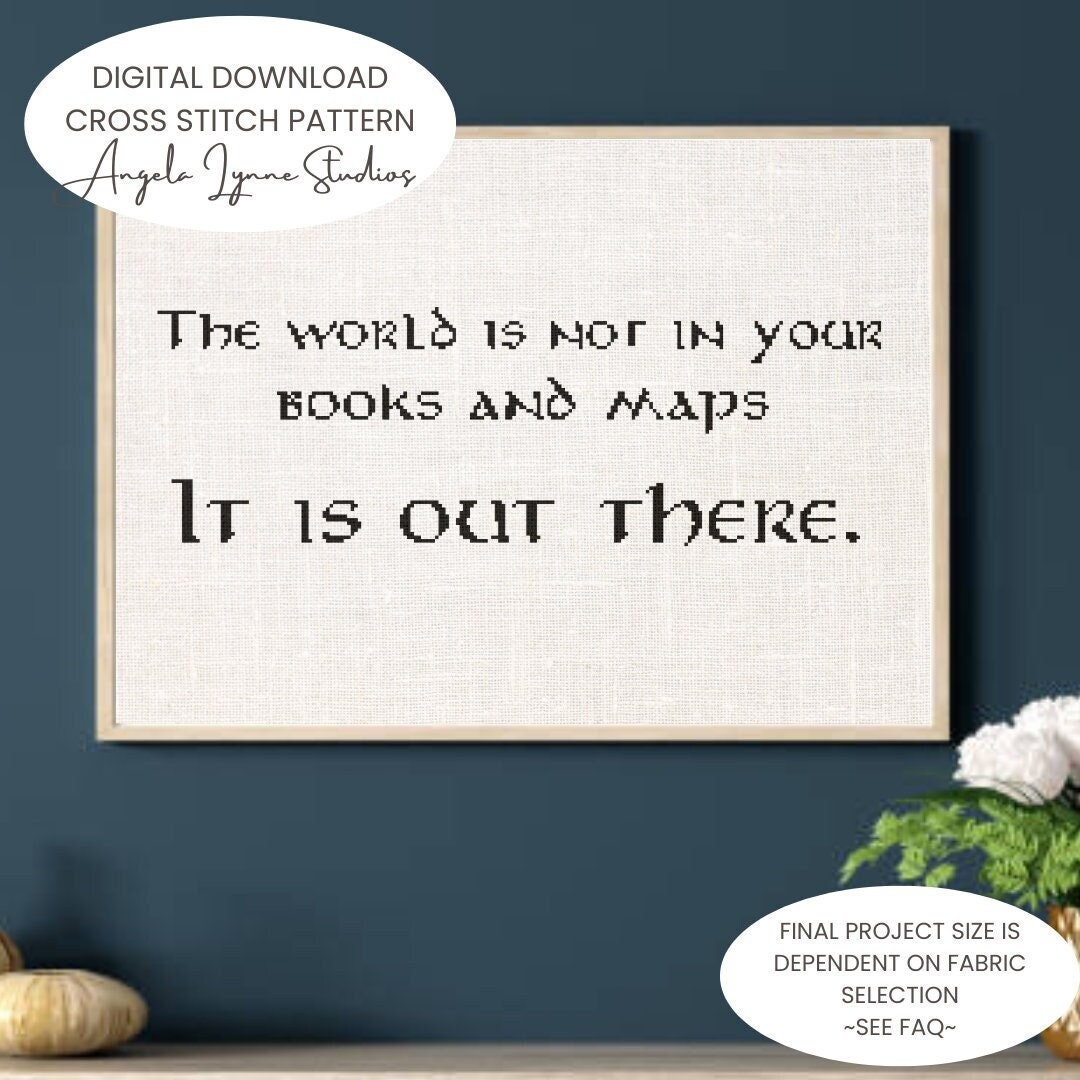 Tolkien Quote Cross Stitch Pattern, Beginner Easy (PDF Download) - Etsy