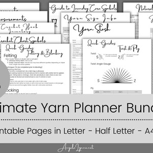 The Ultimate Yarn Lover's Planner Bundle - 63 Printable Pages/planner ...