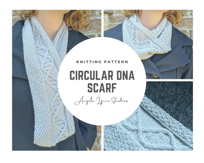 Knitting Pattern Circular DNA Cowl Scarf - Etsy