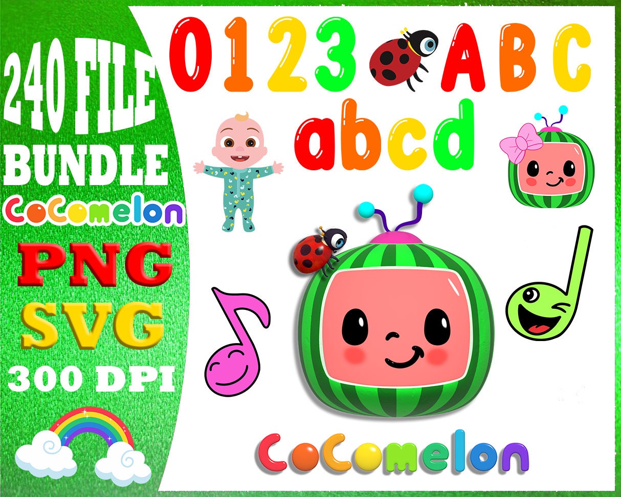 Art & Collectibles Cocomelon SVG Layered Images PNG Clipart SVG Instant ...