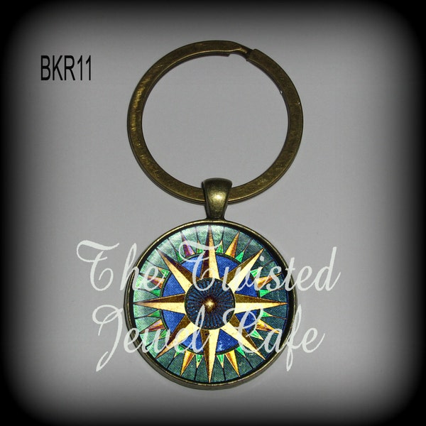 Compass Key Chain - Etsy