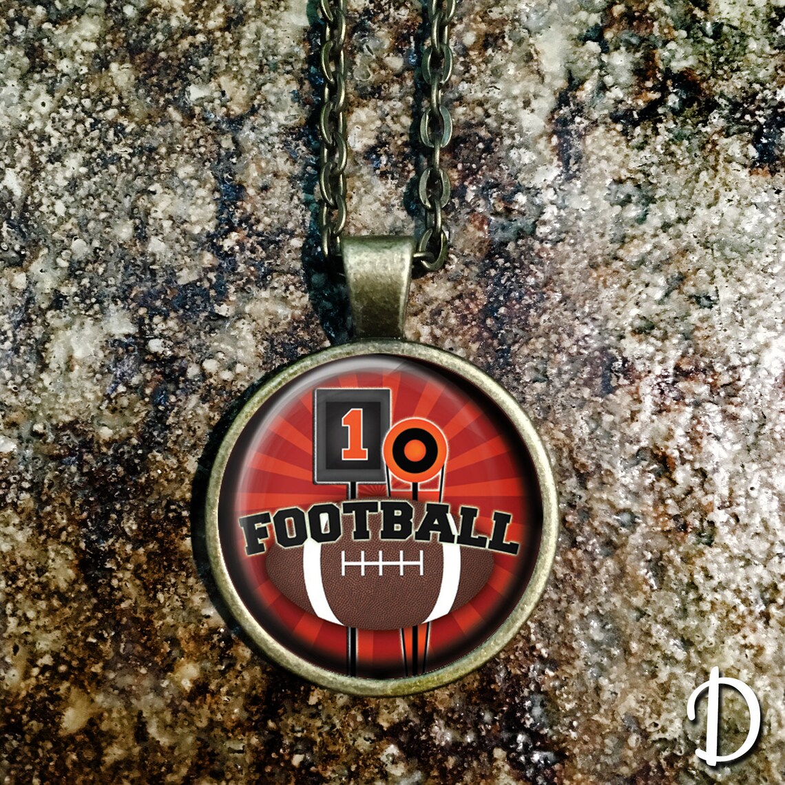 Football Necklace Sports Necklace American Football - Etsy