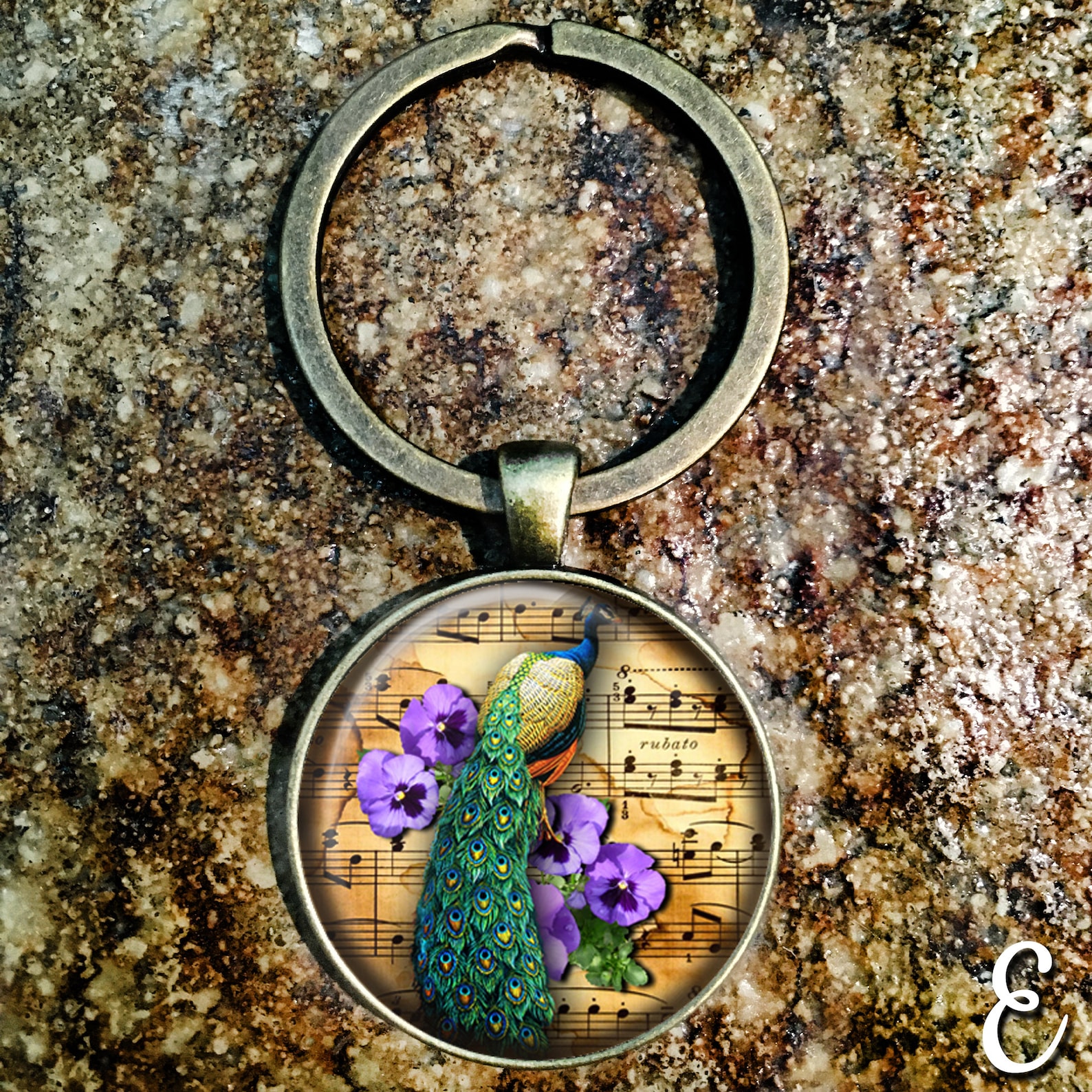 Peacock Key Ring Beautiful Bird Key Ring Peafowl Key Ring - Etsy