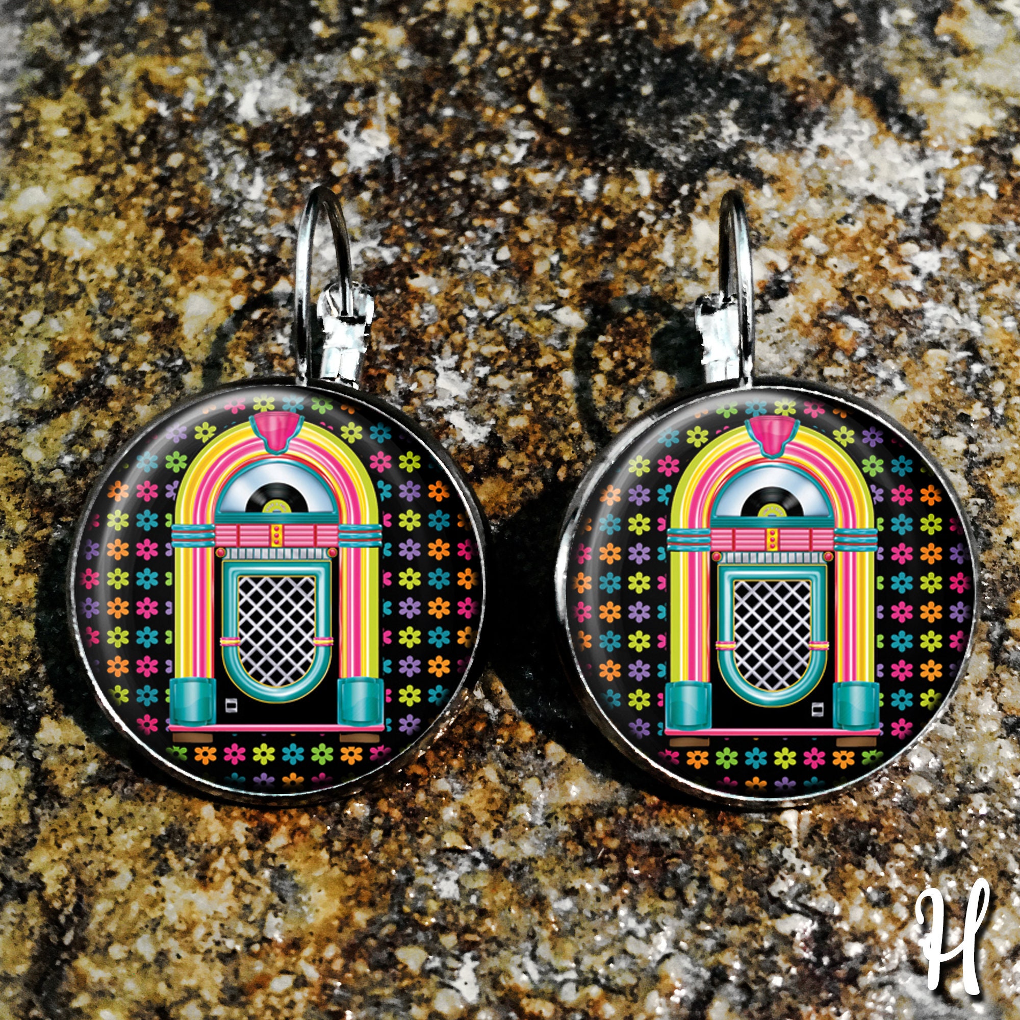 Hippie Earrings Peace and Love Earrings Groovy Earrings | Etsy