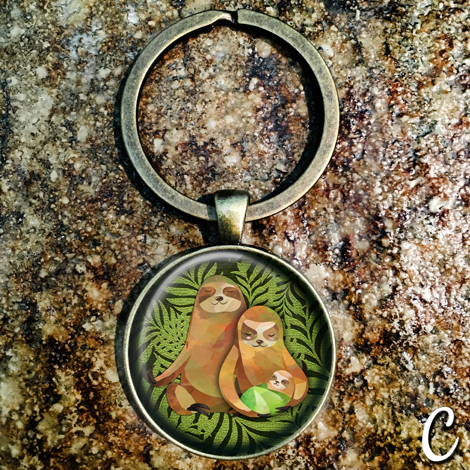 Sloth Key Ring Sloth Mom Key Ring Sloth Life Key Ring - Etsy