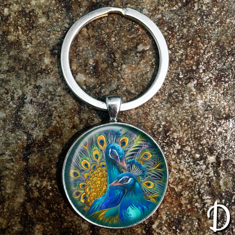 Peacock Key Ring Beautiful Bird Key Ring Peafowl Key Ring - Etsy