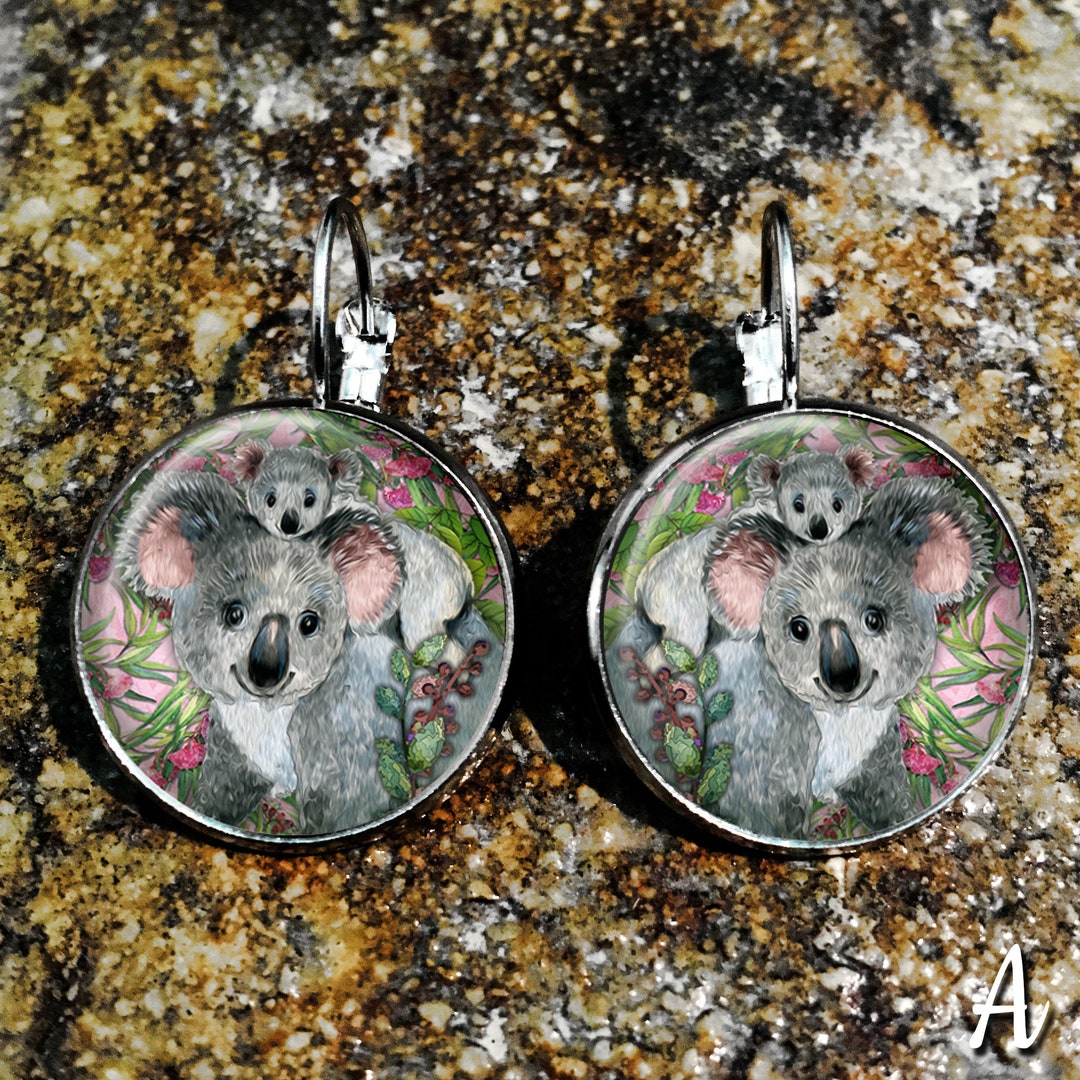 Koala Earrings, Koala Bear Earrings, Bear Earrings, Koala Bear Jewelry ...
