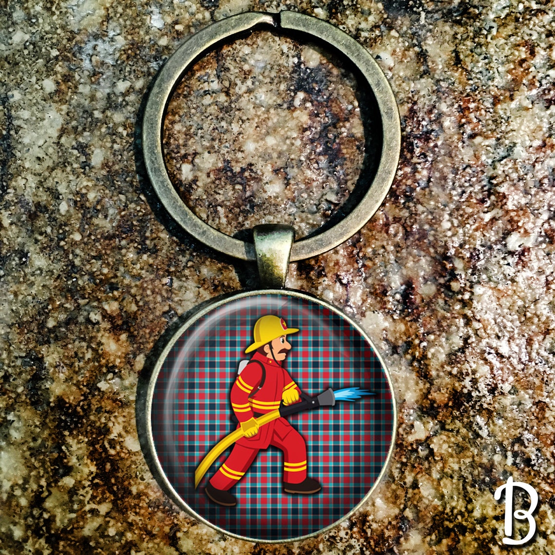 Firefighter Key Ring Fire Department Key Ring Fireman Key - Etsy UK
