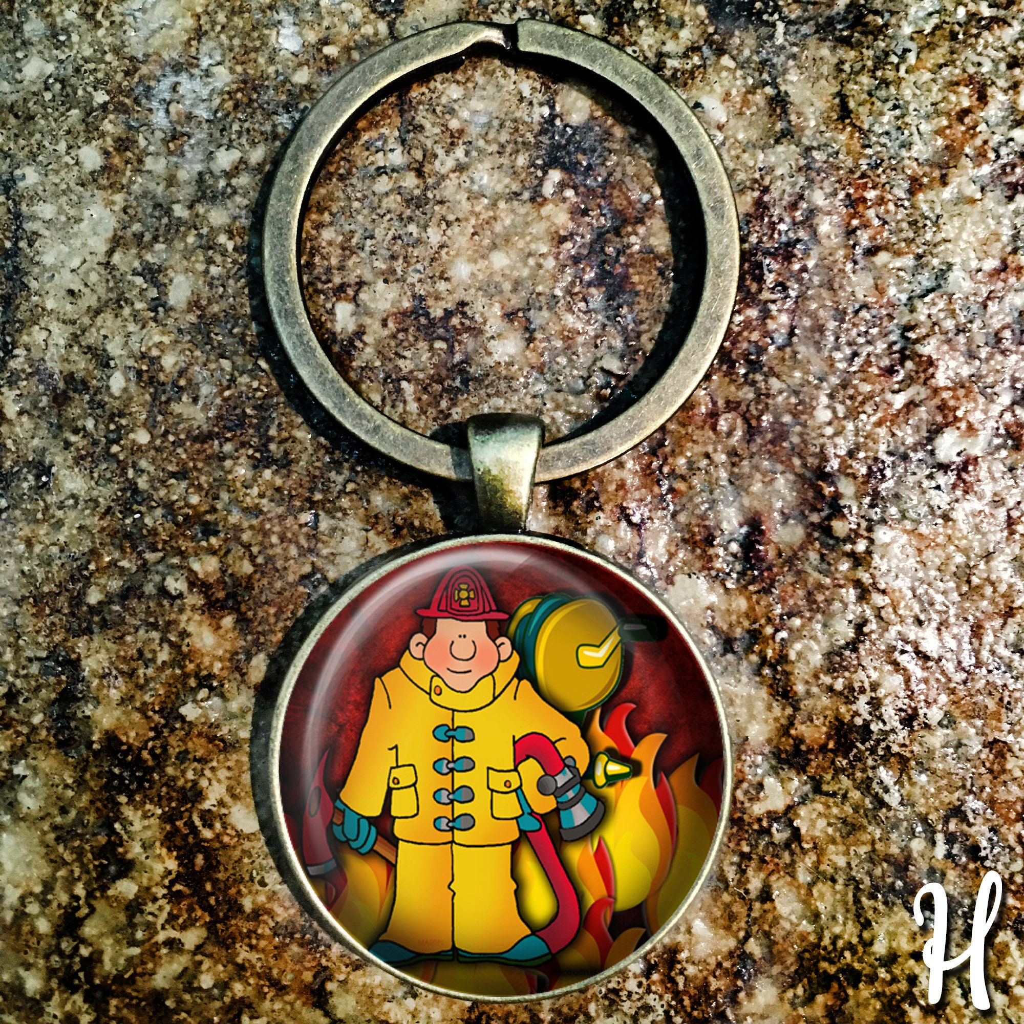 Firefighter Key Ring Fire Department Key Ring Fireman Key - Etsy UK