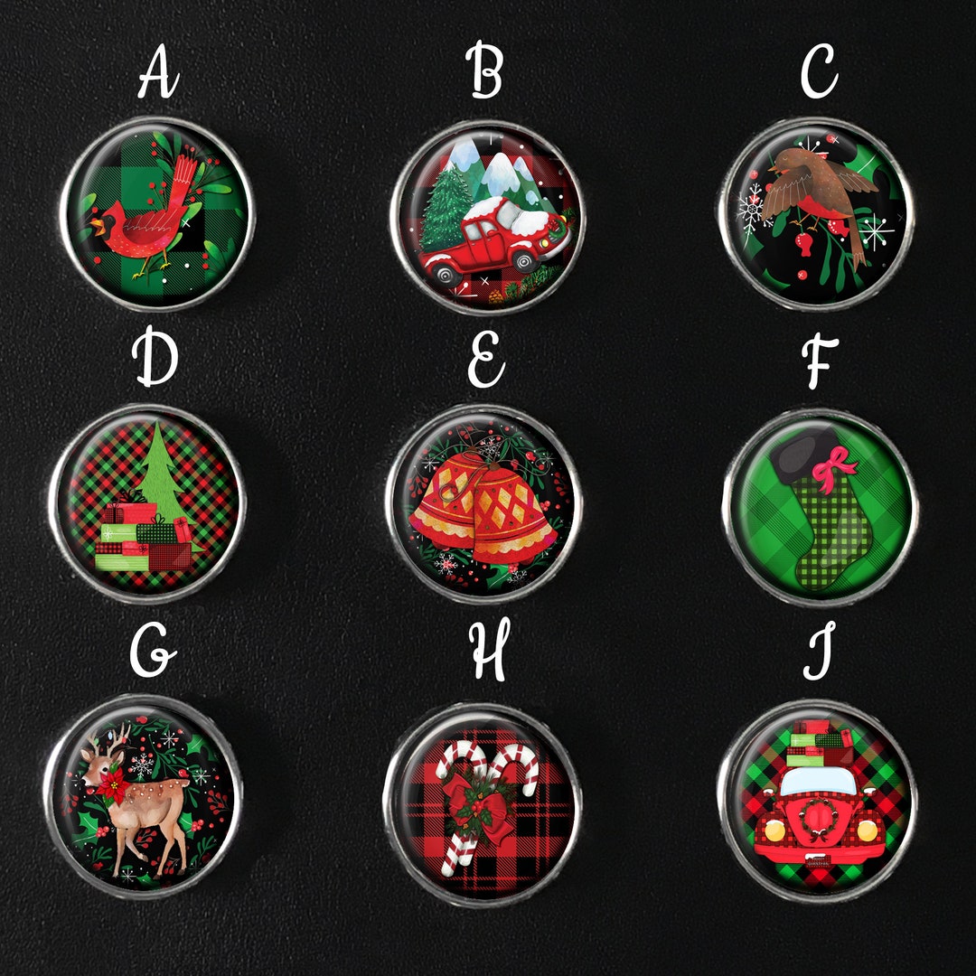 Country Christmas Snap Image, Christmas Plaid Snap Button, Christmas ...