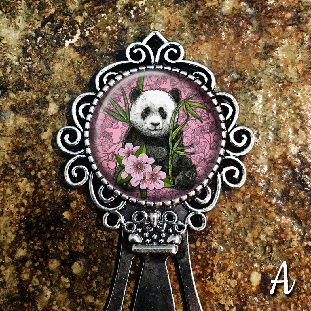 Panda Bookmark Panda Bear Bookmark Bamboo Bookmark Panda - Etsy