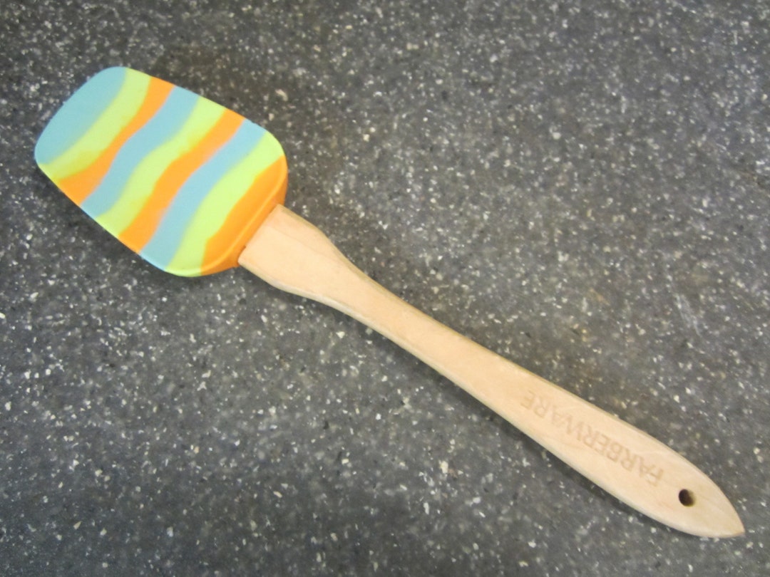 Rainbow Spatula Mid Century Kitchen Rubber Scraper Baking and - Etsy