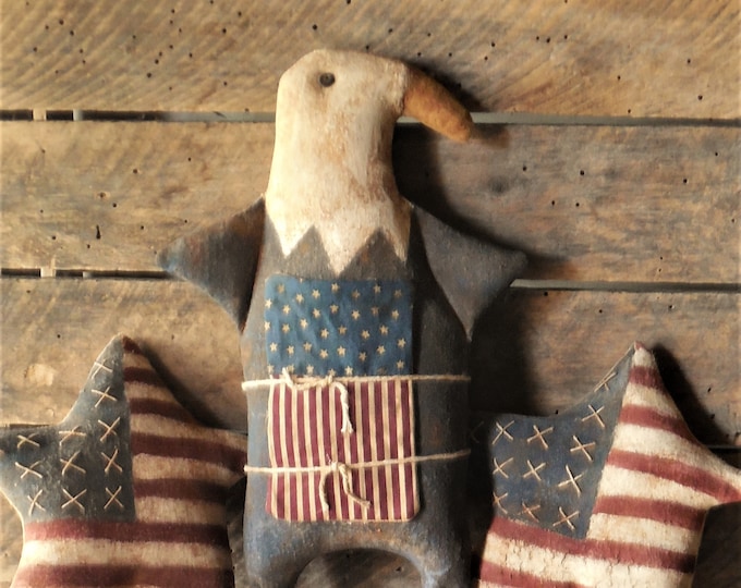 Primitive Grungy Americana Eagle/primitive Americana/primitive Fourth ...