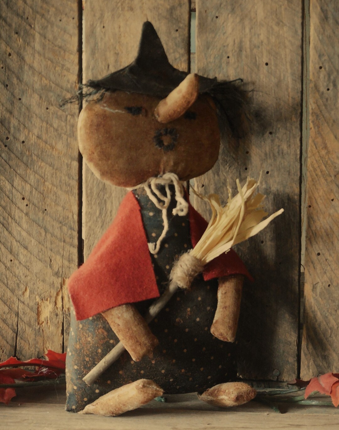 Primitive Grungy Lil Witch Doll Primitive Fall/halloween Farmhouse Fall ...