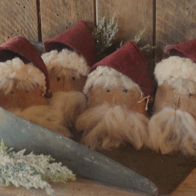 Primitive Santa Ornament - Etsy