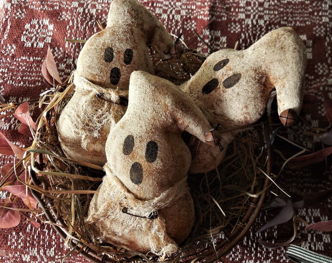 Primitive Grungy Ghost Bowl Fillers/tucks-set of 3/primitive ...