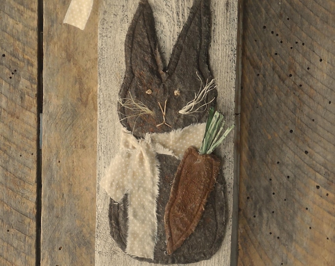 Primitive Spring Hare Hanger - Primitive - Farmhouse Easter Decor - Etsy