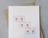 Chemistry Christmas Card Periodic Table of the Elements Ho Ho - Etsy