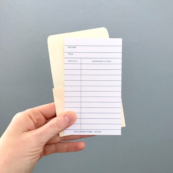 Blank Library Cards - Etsy