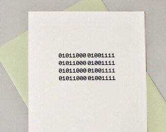 Binary Code Thank You Card / Thank You Card for Computer | Etsy