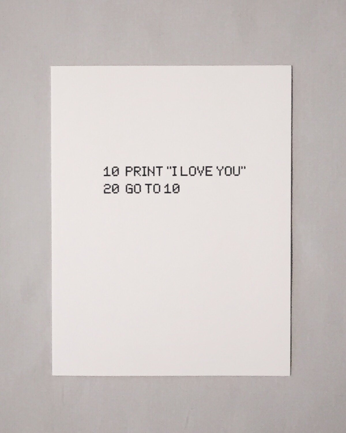 I Love You Forever BASIC Computer Programming Language Card / | Etsy