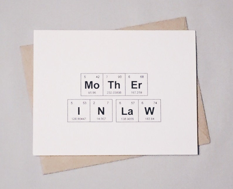 Mothers Day Periodic Table of the Elements mother - Etsy
