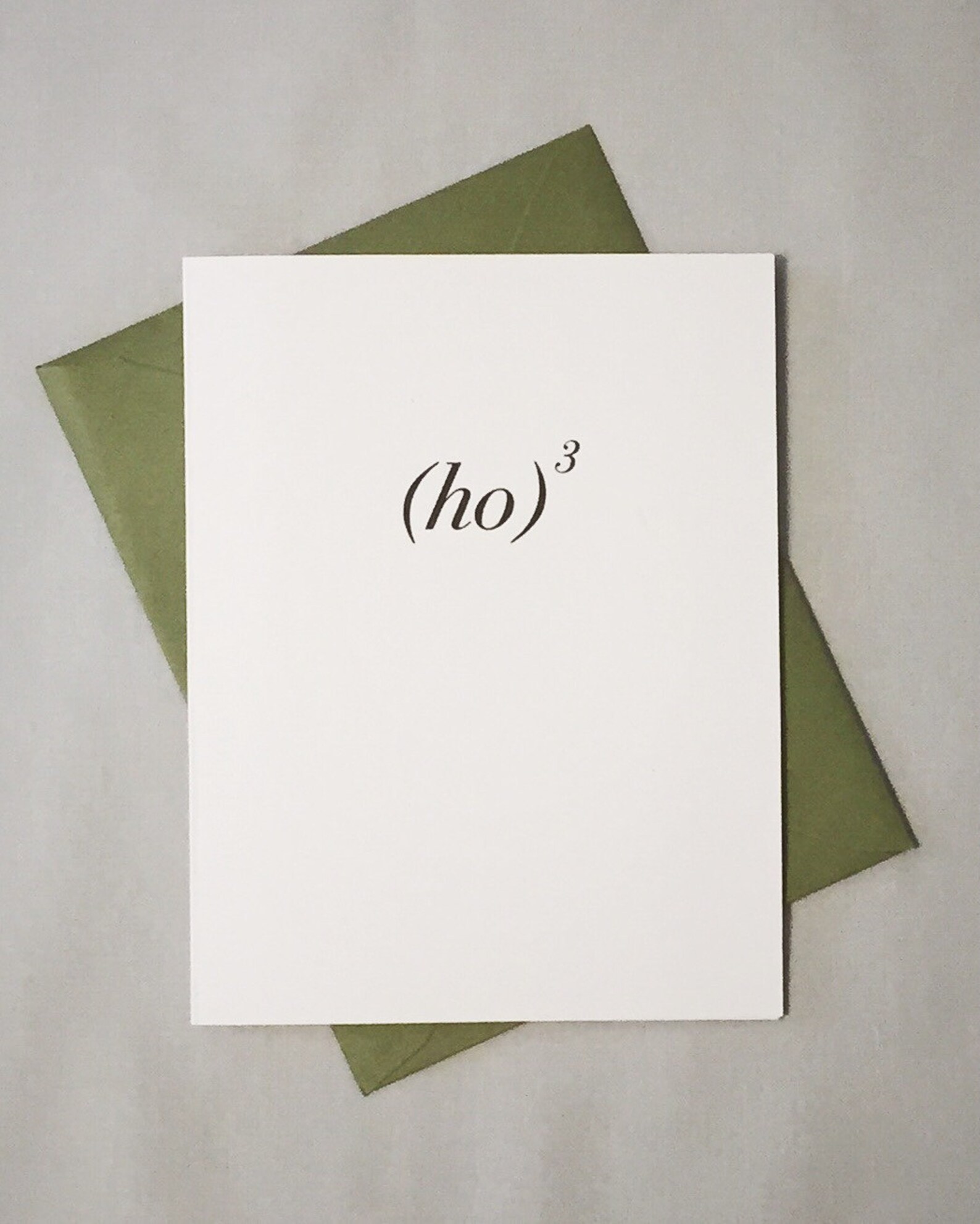 Math Equation Christmas Card: Ho Cubed Holiday Card - Etsy