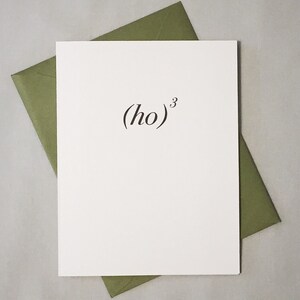 Math Equation Christmas Card / Ho Cubed Holiday Card / Ho Ho Ho ...