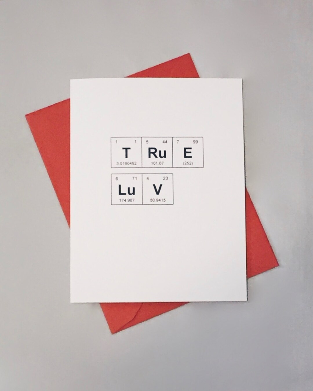 True Love Periodic Table Valentine Greeting Card / Sentimental Elements ...