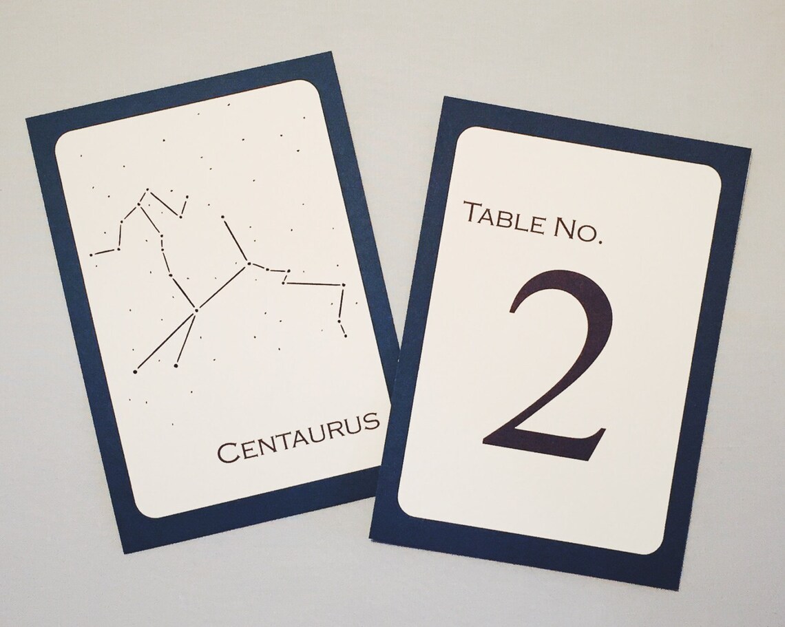 Constellation Table Number Cards for Astronomy / Science - Etsy
