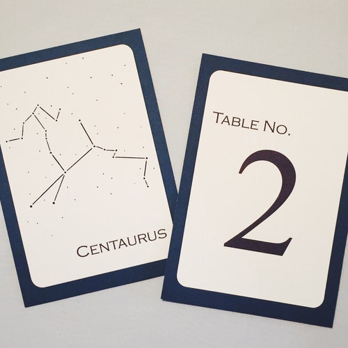 Constellation Table Number Cards for Astronomy / Science - Etsy