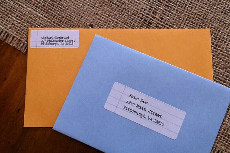 30 Notebook Paper Address Labels Ruled Paper Labels for - Etsy