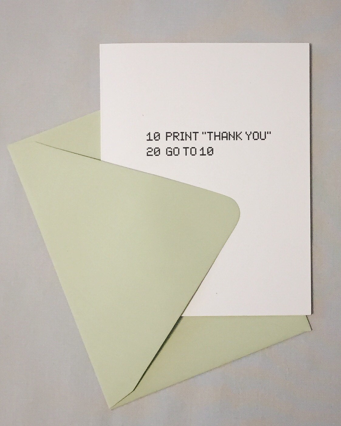 BASIC Programming Thank You Card, Geeky Software Engineer Note - Etsy