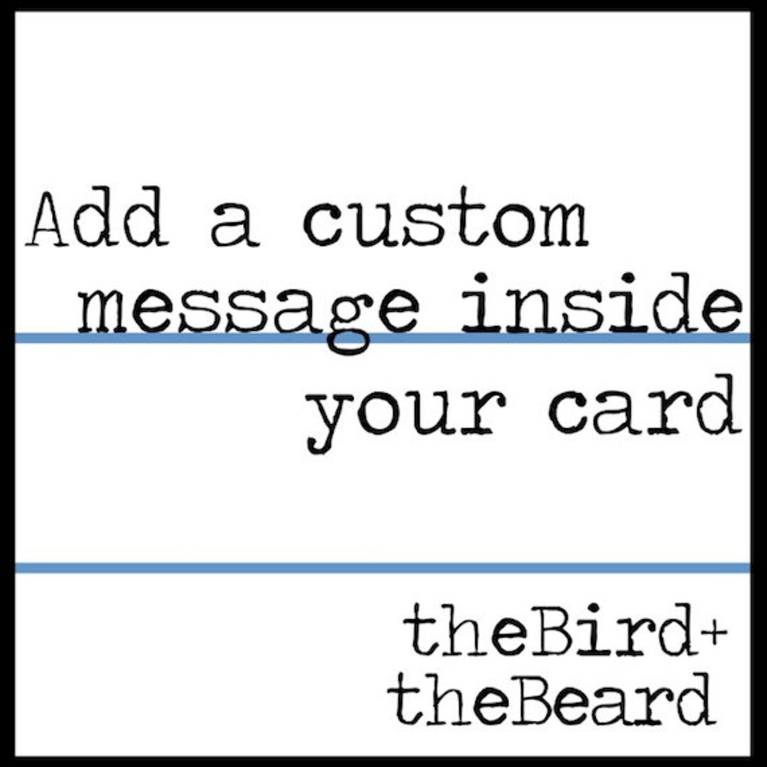 Add a Custom Message to the Inside of Your Card - Etsy