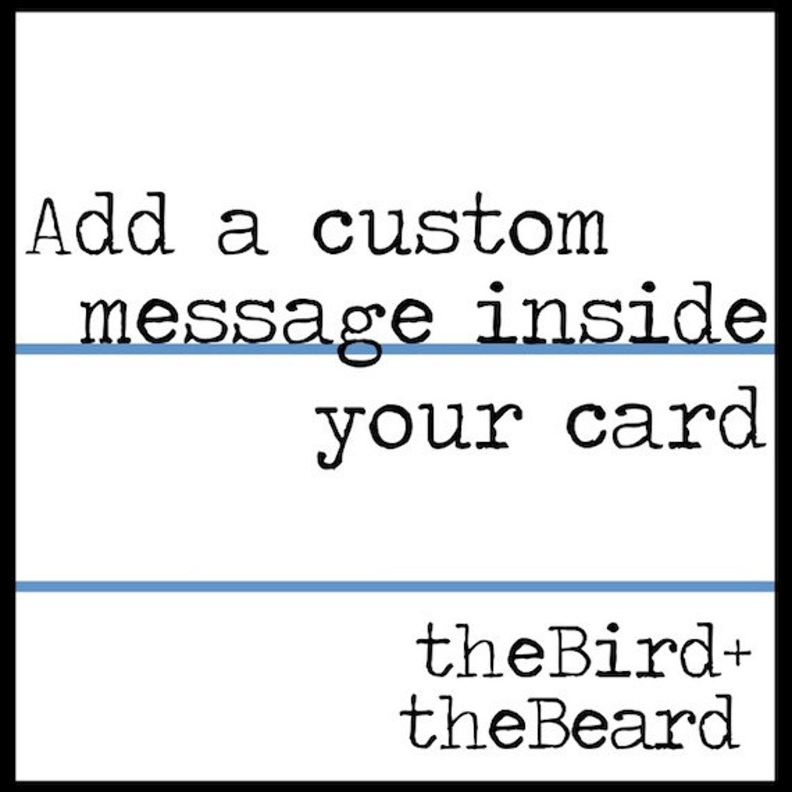 Add a Custom Message to the Inside of Your Card - Etsy